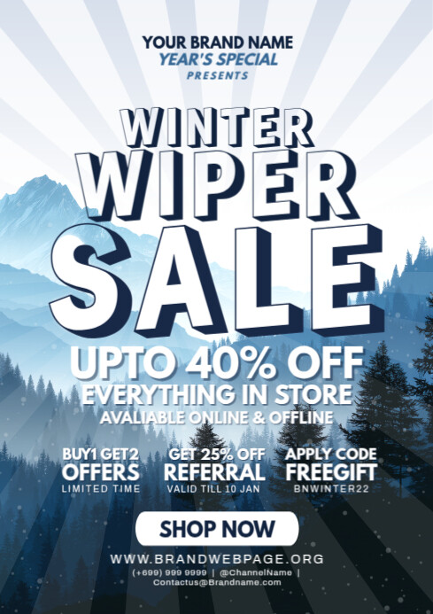 Winter Sale Offer Ad Template | PosterMyWall