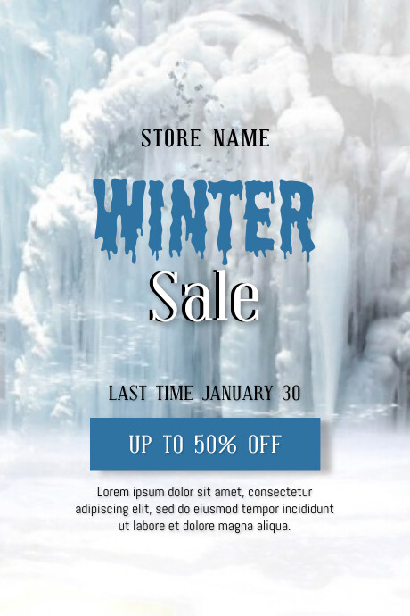 Winter sale offer card template (2) | PosterMyWall
