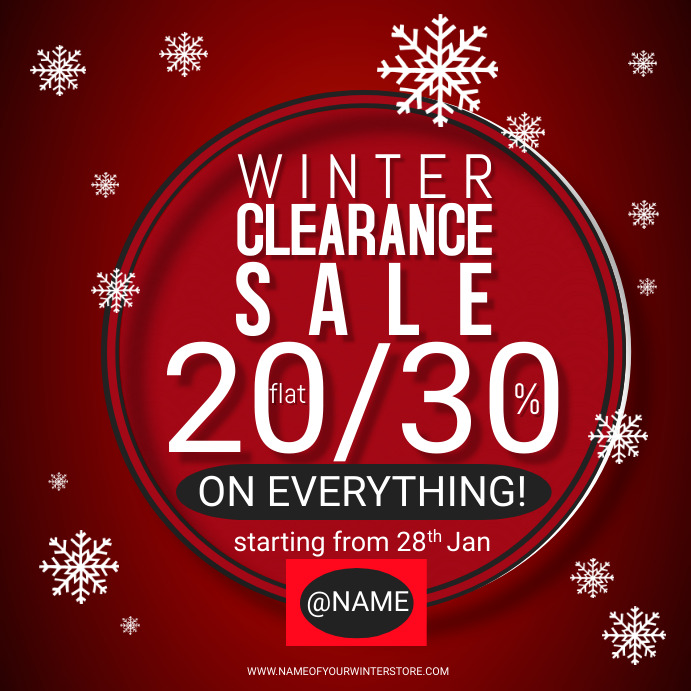 Winter Sale post Template | PosterMyWall