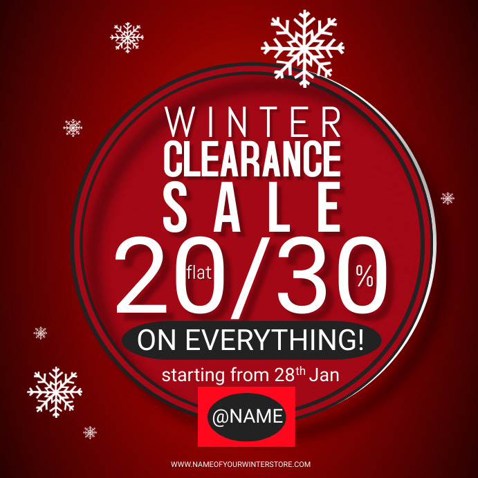 Winter Sale post Template | PosterMyWall