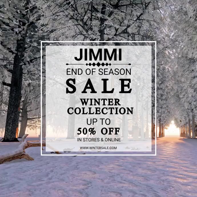 Winter Sale Post Template | PosterMyWall