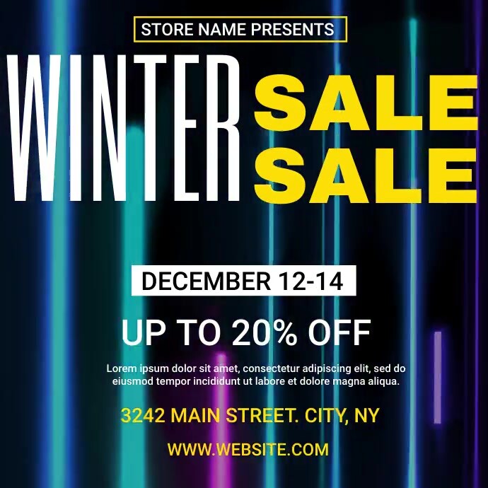 Winter sale poster Template | PosterMyWall