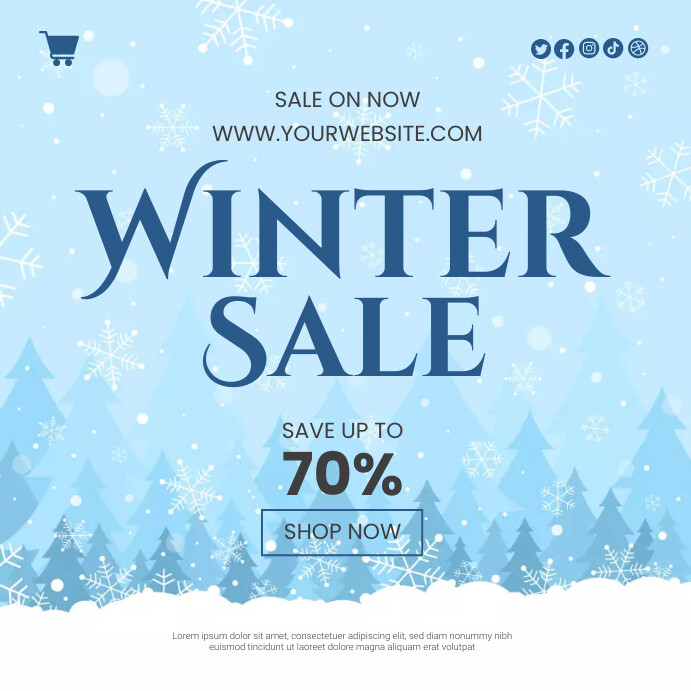 Copy of Winter Sale Poster Template | PosterMyWall
