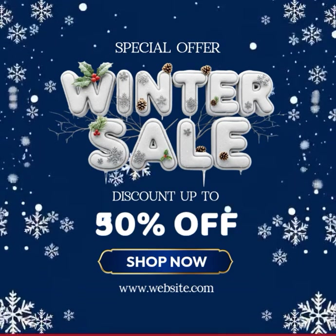 Plantilla de Winter Sale Special Offer Ads | PosterMyWall