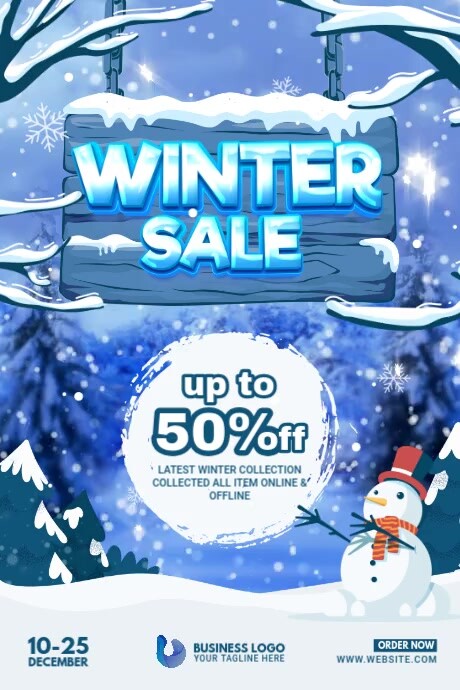 Copy of Winter Sale Template | PosterMyWall