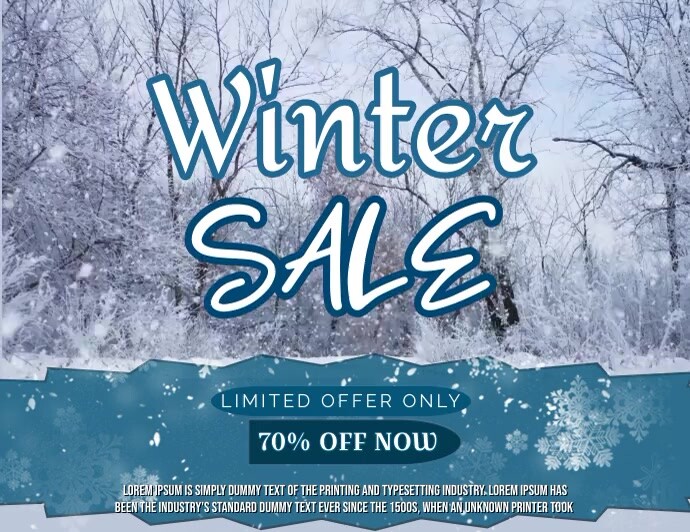 Modèle Winter Sale video ad | PosterMyWall