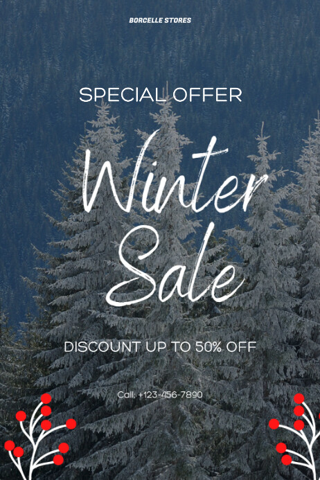 Winter sales flyer Template | PosterMyWall