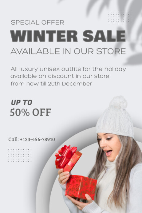 Winter sales flyer Template | PosterMyWall