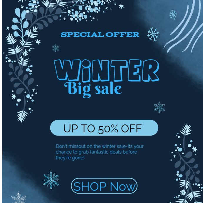 Winter Sales Template flyer | PosterMyWall