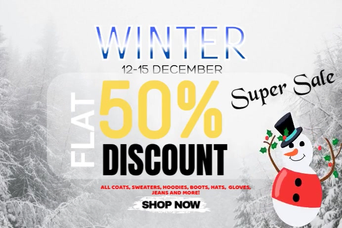 WINTER SATE POSTER TEMPLATE | PosterMyWall