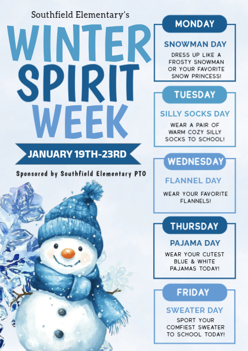 Plantilla de Winter School Spirit Week Flyer | PosterMyWall
