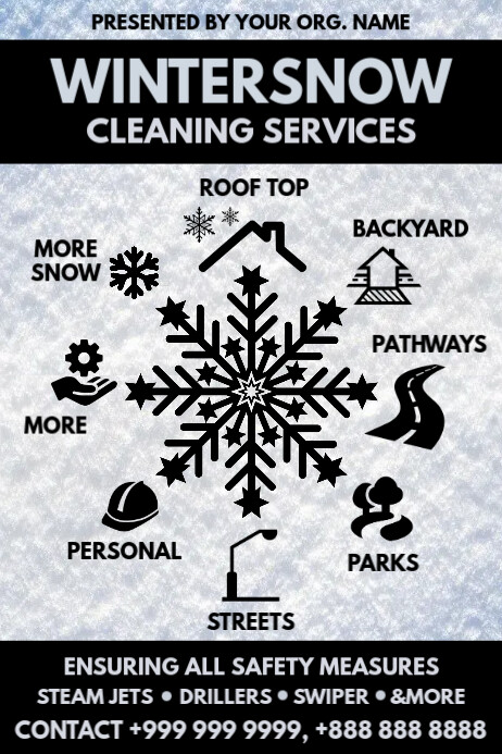 Winter Snow Cleaning Service Template | PosterMyWall