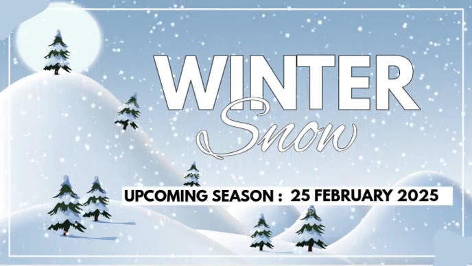 Winter Snow Youtube Thumbnail Template | PosterMyWall