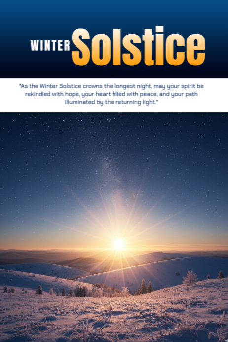 Purple Winter Solstice Posters Template | PosterMyWall