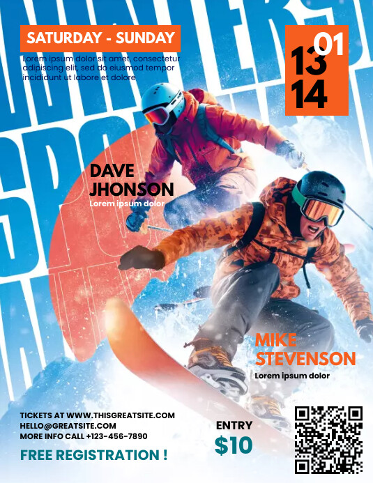 Winter Sport event Template | PosterMyWall