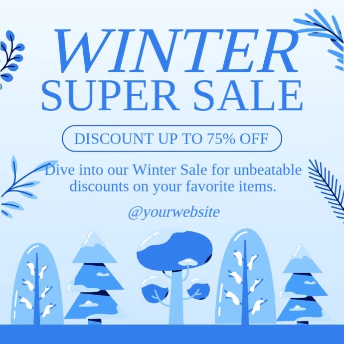 Winter Super Sale Template | PosterMyWall