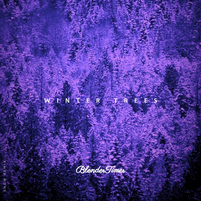 Winter Trees Wood Blue CD Cover Music Template | PosterMyWall