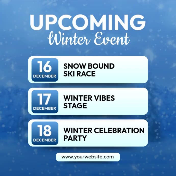 Winter Upcoming Event Template | PosterMyWall