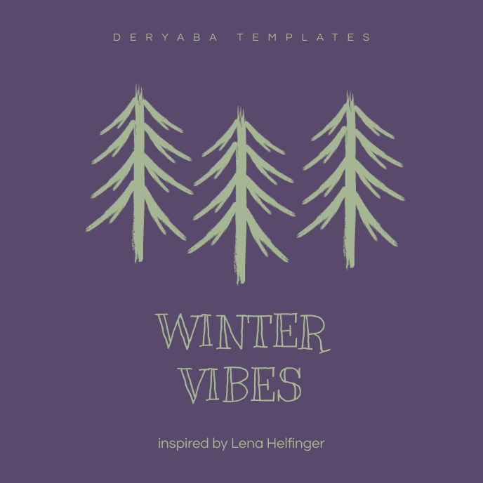 Winter Vibe Spruce Fir-Tree Cd Album Cover Template | PosterMyWall