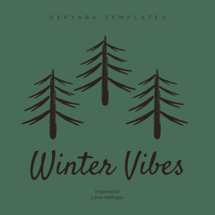 Winter Vibe Spruce Fir-Tree Cd Album Cover Template | PosterMyWall