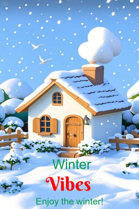 Winter vibes 2026 Template | PosterMyWall
