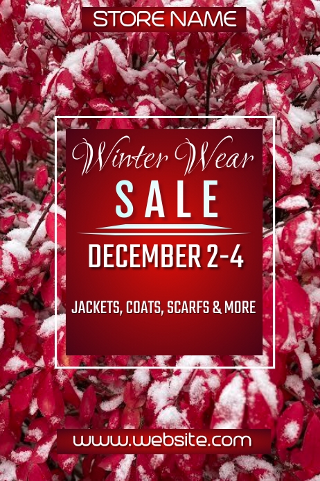 Winter Wear Sale Template | PosterMyWall