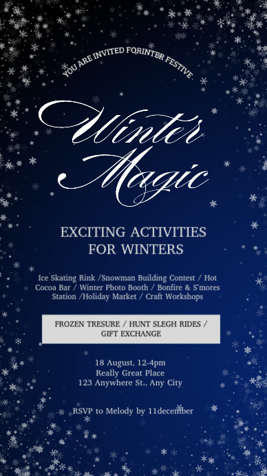 winter wonderland Template | PosterMyWall