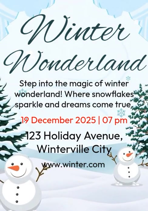 Winter Wonderland Template | PosterMyWall