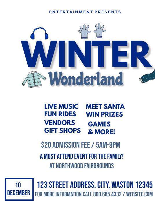 Copy of winter wonderland event flyers, winter wonde | PosterMyWall