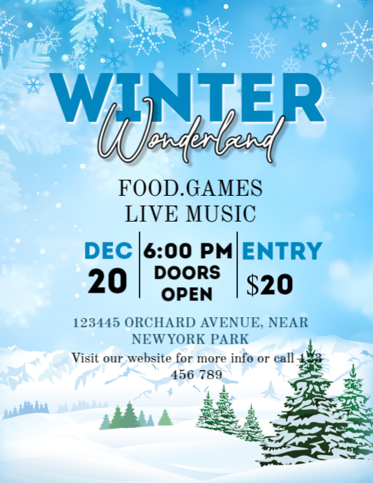 Winter Wonderland Flyer Template | PosterMyWall