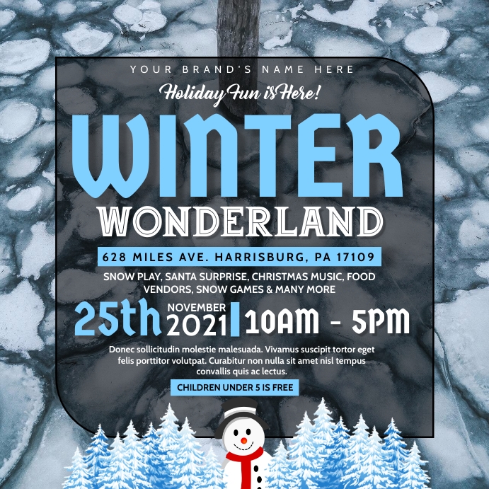 Copy of Winter Wonderland Invitations | PosterMyWall