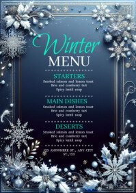 Winter Wonderland Menu Template | PosterMyWall
