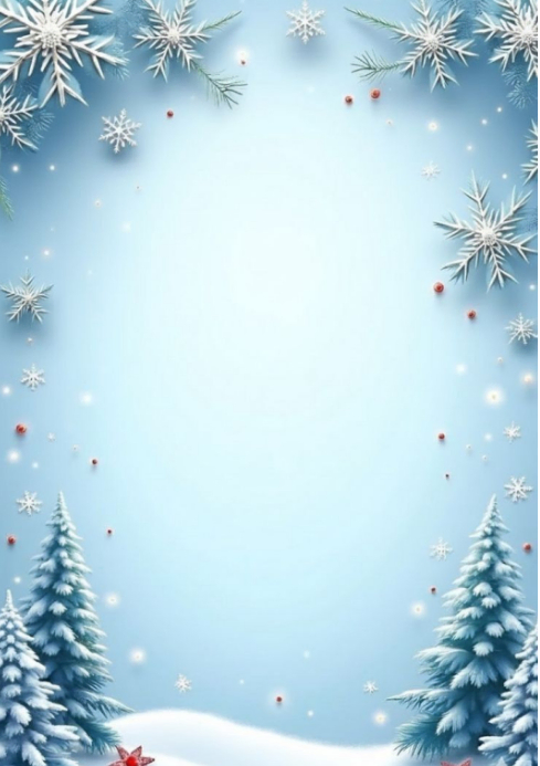 Winter Wonderland Snow Frame Template | PosterMyWall