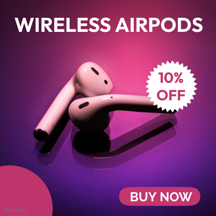 Wireless Airpods Template | PosterMyWall