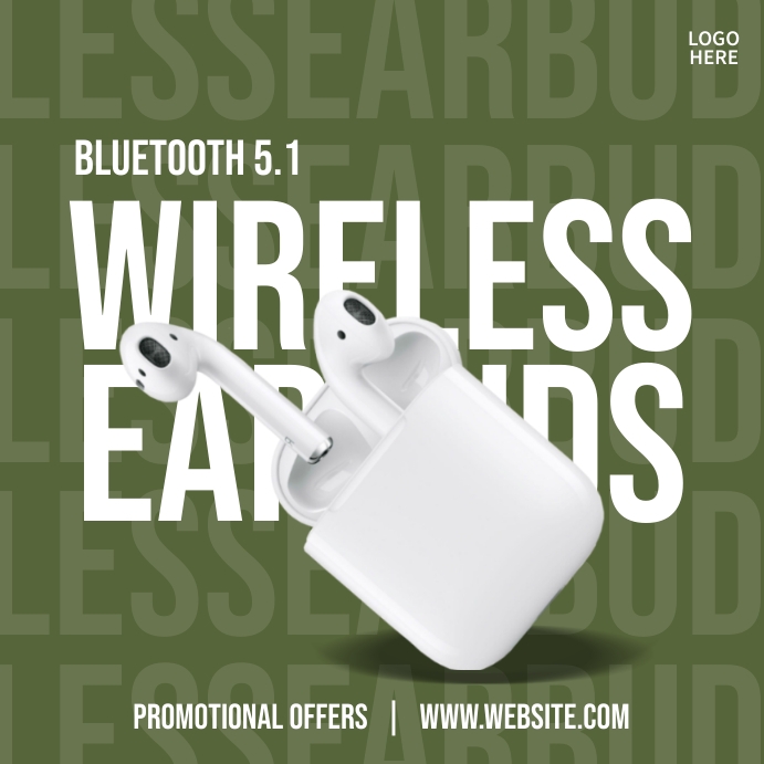 Wireless Earbuds Template | PosterMyWall