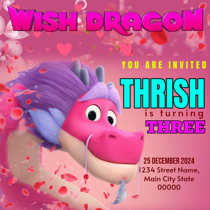 Wish Dragon Instagram Post Template | PosterMyWall