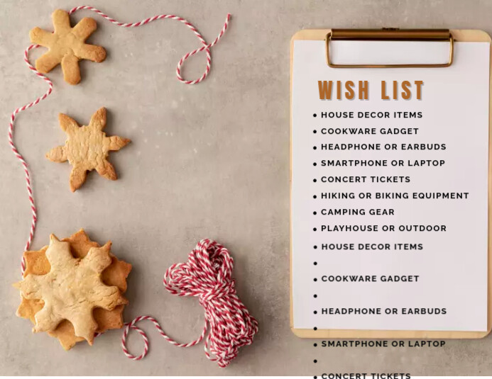 Copy of WISH LIST | PosterMyWall