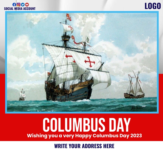 Copy of wishes on Columbus day | PosterMyWall