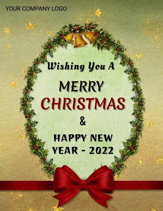 wishing you a merry christmas & happy new yea Template | PosterMyWall