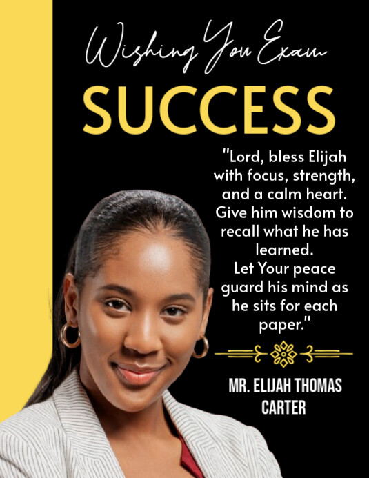Wishing You success card Template | PosterMyWall
