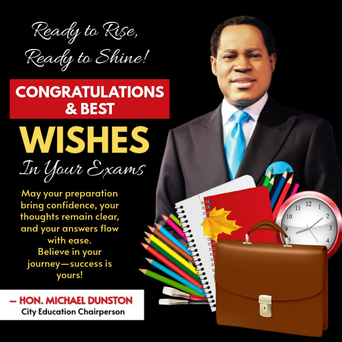 Wishing You success in Your Exams card Template | PosterMyWall