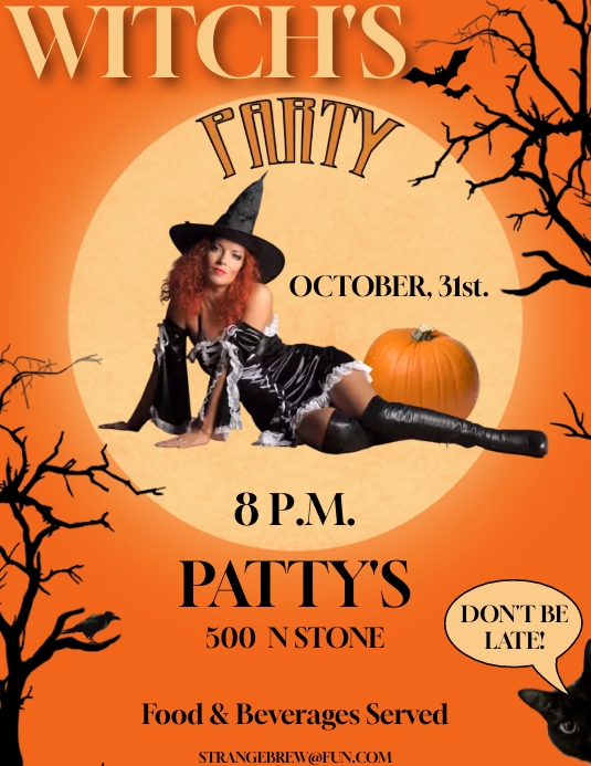 WITCH'S PARTY Template | PosterMyWall