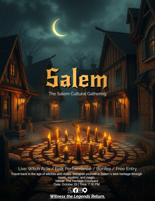 Witch Cultural Halloween Flyer Template | PosterMyWall