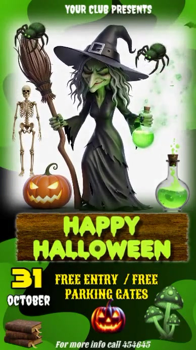 witch Invitation Template | PosterMyWall