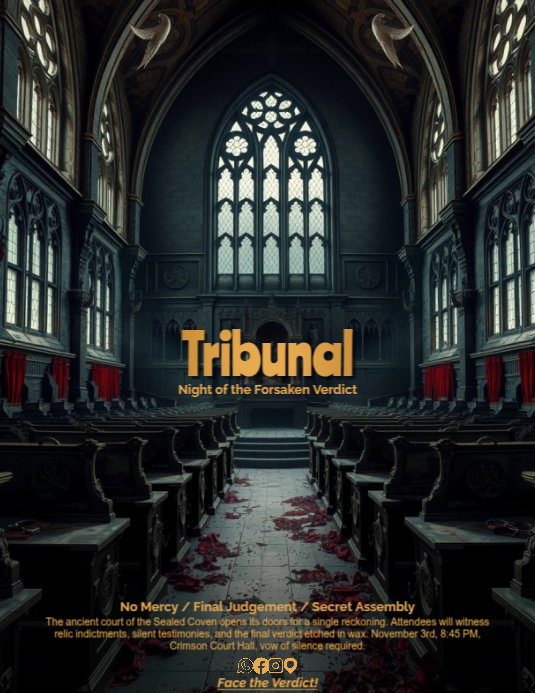Witch Tribunal – Coven Judgement Night Flyer Template | PosterMyWall