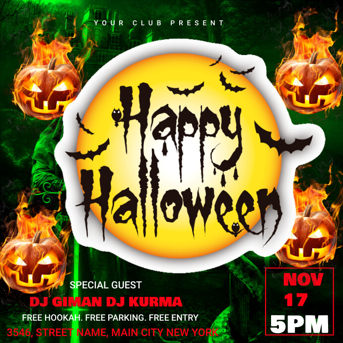 WitchingHourSoiree/grimgala/Halloween/party Template | PosterMyWall