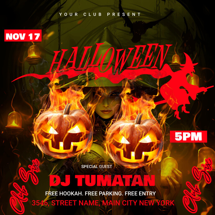 WitchingHourSoiree/pumpkin palooza/Halloween Template | PosterMyWall