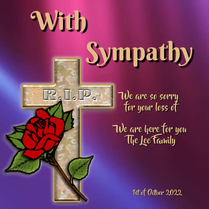 With Sympathy Template | PosterMyWall