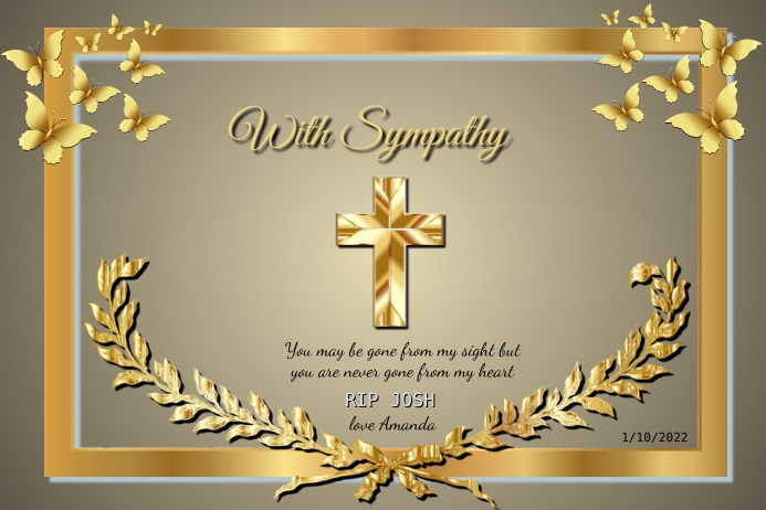 With Sympathy RIP Template | PosterMyWall