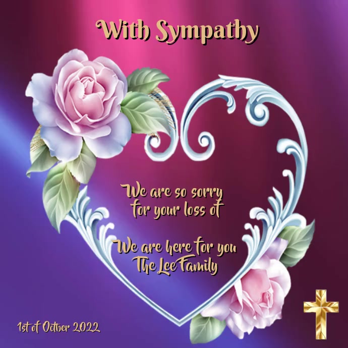 With Sympathy RIP Template | PosterMyWall